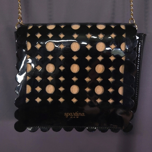 Spartina 449 | Bags | Spartina 449 Daisy Dash Black Crossbody Laser Cut ...